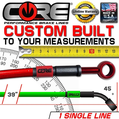 CoreMoto Custom Brake Lines - Full Length, Single (1) Line Kit ...